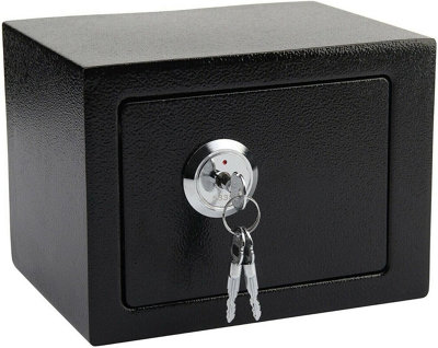 Durable metal cash safe box with lockable design, 4.6L capacity, steel ...