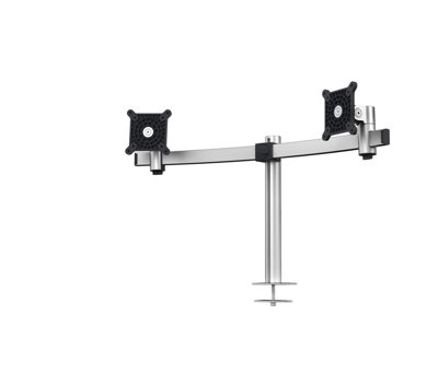 Durable Monitor Mount PRO for 2 Screens - Through-Desk Clamp Attachment