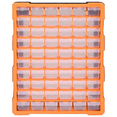 Durable Multi-drawer Organiser with 60 Drawers 38x16x47.5 cm