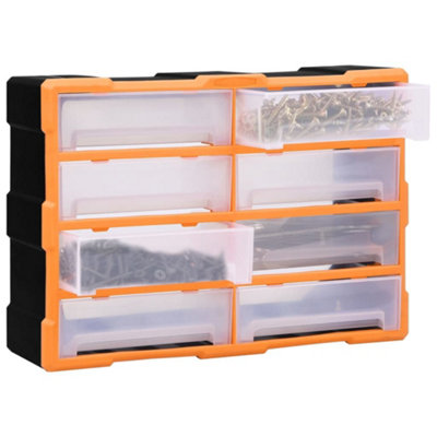 Durable Multi-drawer Organiser with 8 Big Drawers 52x16x37 cm