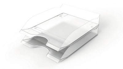 Durable New Stackable Letter Tray - Document Paper File - A4+ Transparent