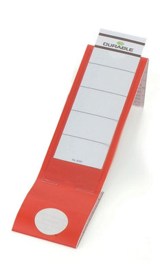 Durable Ordofix Lever Arch Spine Labels 60mm - Red (Pack of 10)