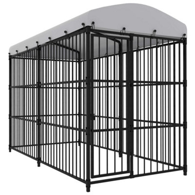 DURABLE OUTDOOR DOG KENNEL WITH ROOF 300X150X210 CM