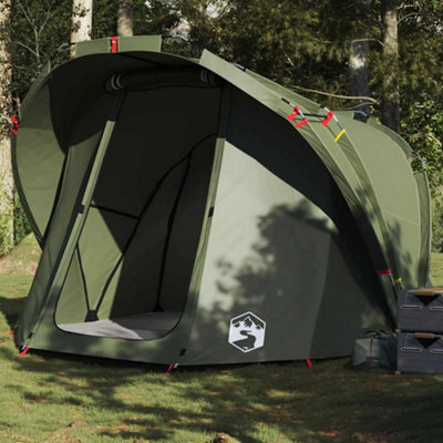 Durable Outdoor Fishing Tent 4-Person Olive Green Waterproof
