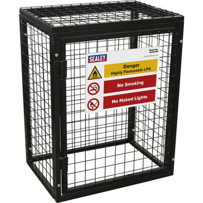 Durable Outdoor Gas Cylinder Storage Cage for 2x 19KG Propane Cylinders