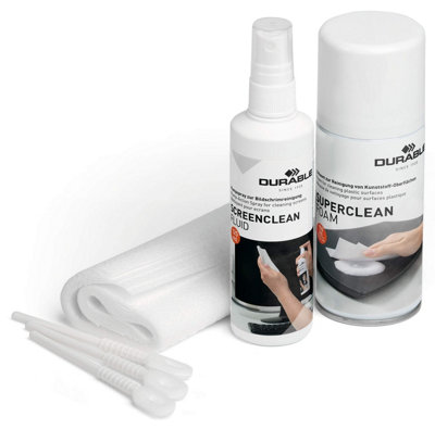 Durable PC Tech Cleaning Kit - Screen Spray, Foam Spray, Wipes ...