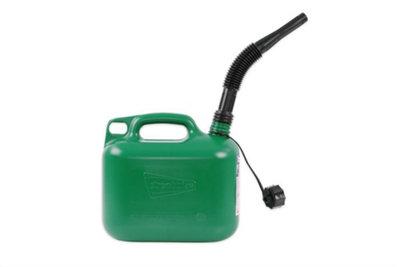 Durable Plastic Jerry Fuel Oil PETROL Can Container & Funnel - GREEN