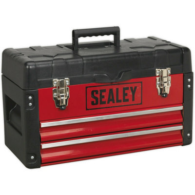 Durable Portable 3 Drawer Toolbox with Auto Locking Mechanism - Red ...