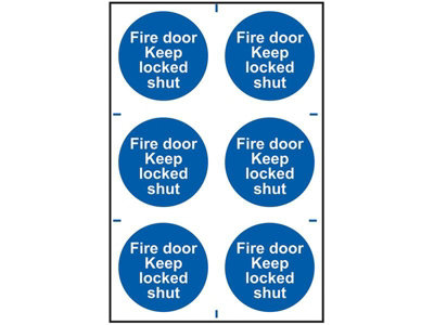 Durable PVC Fire Door Safety Signs - Keep Locked Shut 200 x 300mm