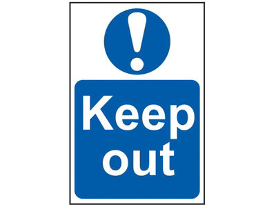 Durable PVC Safety Sign - Keep Out, 200 x 300mm