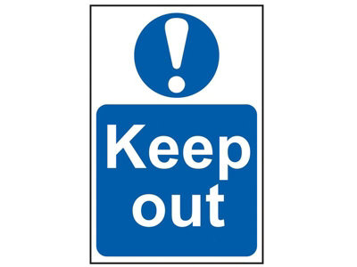 Durable PVC Safety Sign - Keep Out 400 x 600mm