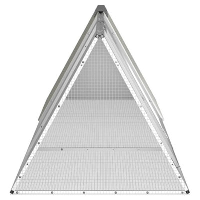 Durable Rabbit Cage Grey 302.5x80.5x71 cm Galvanised Steel