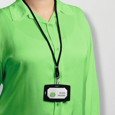 Durable Recycled Card ECO Name Badges with Printable Inserts - 20 Pack ...