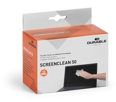 Durable SCREENCLEAN Streak-Free Biodegradable Screen Cleaning Wipes ...