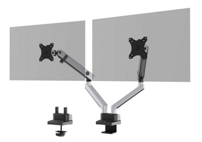 Durable SELECT PLUS Dual Arm Monitor Mount Desk Clamp for 2 Screens ...