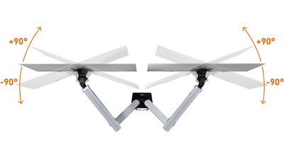 Durable SELECT PLUS Dual Arm Monitor Mount Desk Clamp for 2 Screens ...