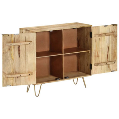 Durable Sideboard 80x30x75 cm Solid Wood Mango