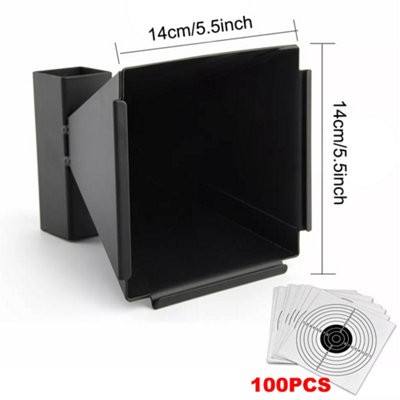 Durable Steel Pellet Trap & Target Holder Kit with 100x 14cm Targets ...