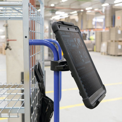 Durable TOUGH Ball Joint Tablet Holder Clamp XL for Cases - Black