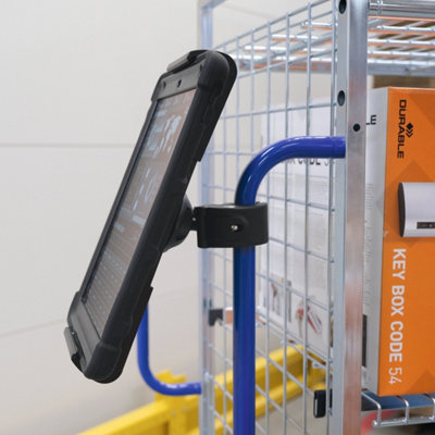 Durable TOUGH Ball Joint Tablet Holder Clamp XL for Cases - Black