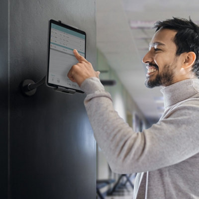 Durable TOUGH Locking Goose Neck Tablet Holder Wall/Table Mount - Black