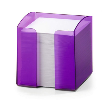 Durable TREND 800 Sheet Note Box Transparent Memo Pad Cube - Clear ...