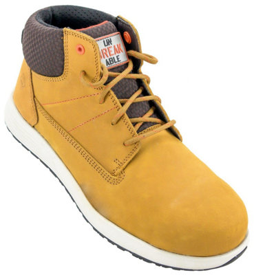 Durable Unbreakable Vulcan S3 Composite Toe Honey Leather Safety Work Boots