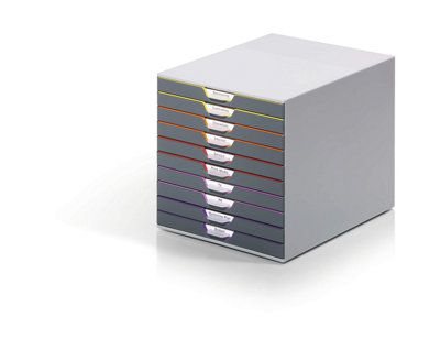 Durable VARICOLOR Desktop Organiser 10 Drawer Colour Coded Modular ...