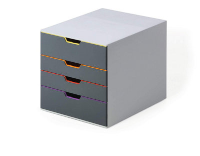 Durable VARICOLOR Desktop Organiser 4 Drawer Colour Coded Modular ...