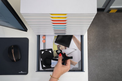 Durable VARICOLOR MIX Desktop Organiser 10 Drawer Colour Coded Storage - A4+