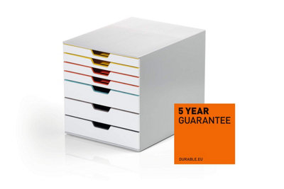 Durable VARICOLOR MIX Desktop Organiser 7 Drawer Colour Coded Storage - A4+