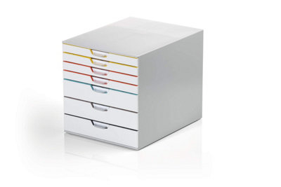 Durable VARICOLOR MIX Desktop Organiser 7 Drawer Colour Coded Storage - A4+