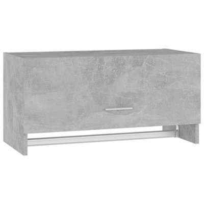 Durable Wardrobe Concrete Grey 70x32.5x35 cm Engineered Wood
