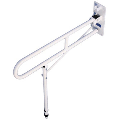 Durable White Wall Mounted Hinged Arm Support with Adjustable Leg ...