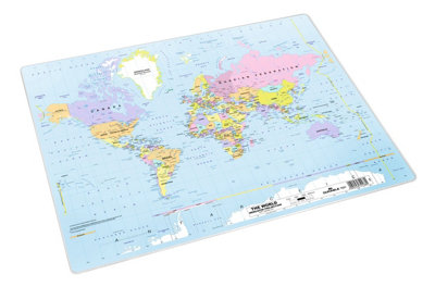 Durable World Map Desk Mat Smooth Non-Slip PC Keyboard Mouse Pad - 50 x ...
