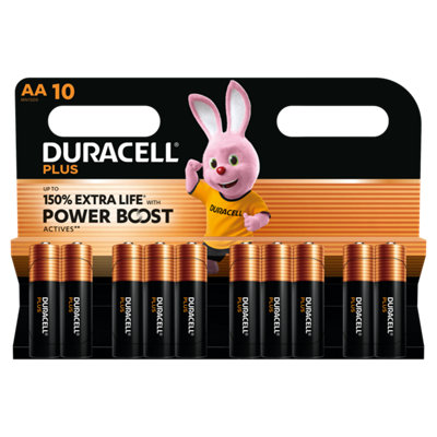 Duracell AA Plus Power Batteries With Power Boost Actives - Pack of 10