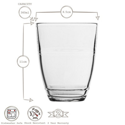 Duralex Gigogne Highball Glasses - 360ml - Pack of 12