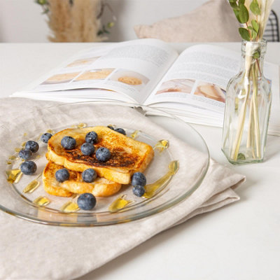 Duralex Lys Extra Large Glass Plates - Tempered, Heat Resistant - 280mm ...