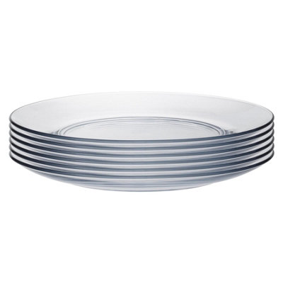 Duralex Lys Glass Dessert Plates - Tempered, Heat Resistant - 190mm ...