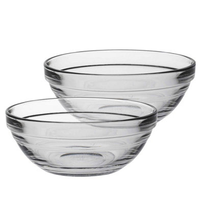 Duralex Lys Glass Stacking Bowls for Kitchen, Serving - 12cm (5 ...