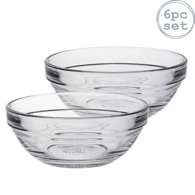 Duralex Lys Glass Stacking Bowls for Kitchen, Serving - 9cm (3.5 ...