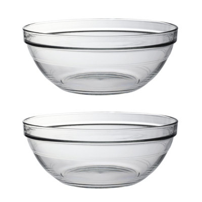 Duralex Set of 2 Lys Round Stacking Bowls 26cm | DIY at B&Q