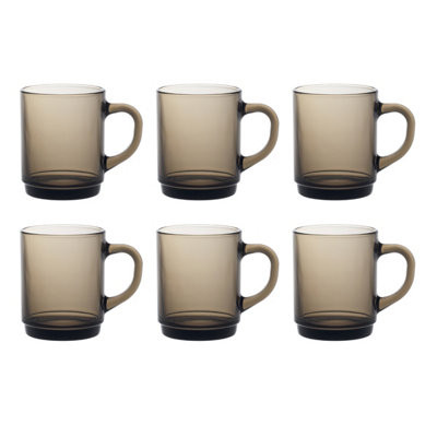 Duralex Set of 6 Versailles Mugs Smoke 26cl