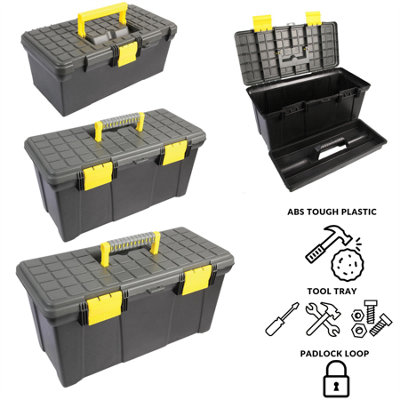 Duratool 3x Tool Tough Portable Storage Box With Removable Organisation ...