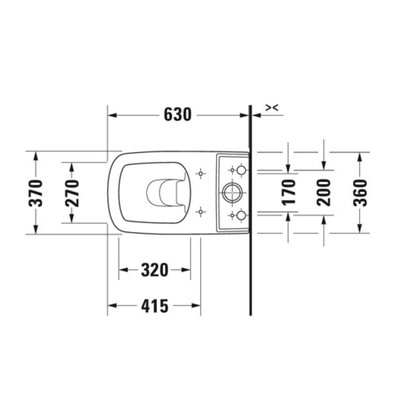 Duravit DuraStyle Close Coupled Closed Back Toilet with Seat