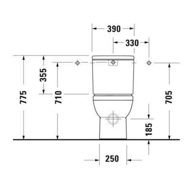 Duravit No.1 Close Coupled Closed Back Toilet with Seat