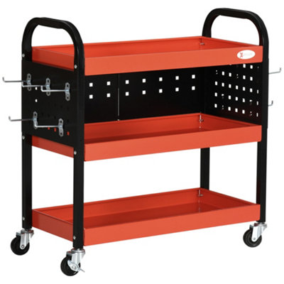 DURHAND 3 Tier Rolling Tool Cart for Garage Mechanics Warehouse 100 kg ...