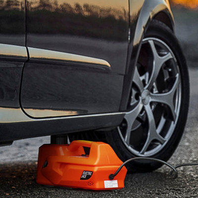DURHAND 5 Ton 12V Automatic Car Jack Kit Impact Wrench Case for Emergency Tyre