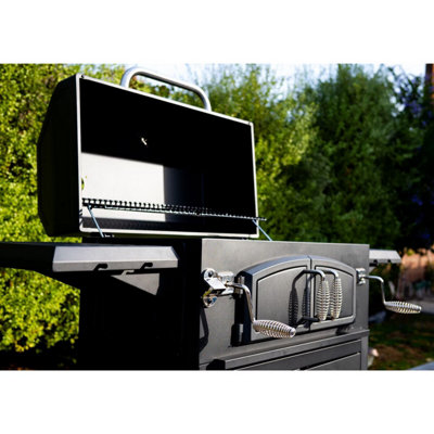 Duro 32" Charcoal BBQ Grill Wagon with Dual Zone, Adjustable Charcoal ...