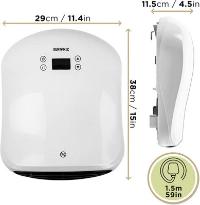 Duronic BFH21 Bathroom Heater, Wall Mounted, Downflow Heat, Adjustable ...